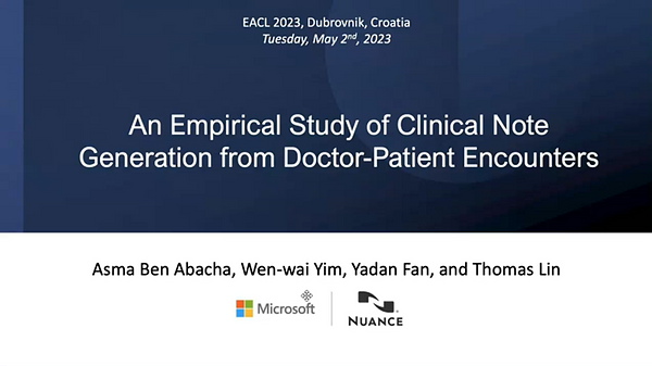 An Empirical Study of Clinical Note Generation from Doctor-Patient ...