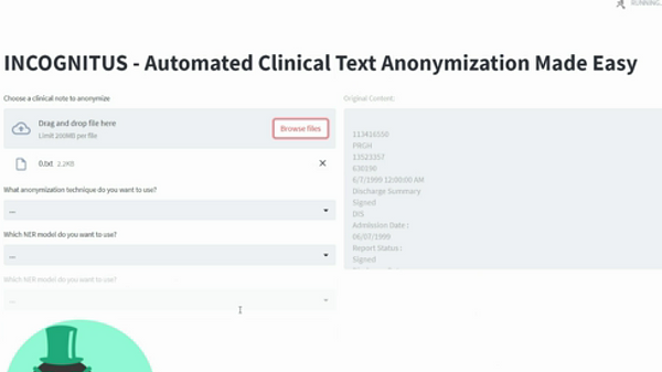 Underline | INCOGNITUS: A Toolbox for Automated Clinical Notes ...