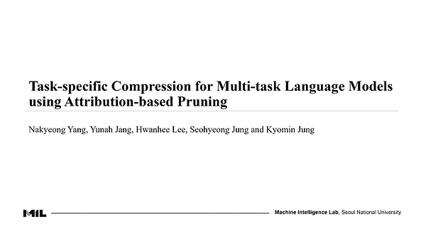 Underline Task Specific Compression For Multi Task Language Models Using Attribution Based Pruning