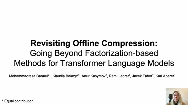 Revisiting Offline Compression: Going Beyond Factorization-based Methods for Transformer ...