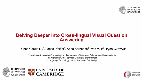 Underline | Delving Deeper into Cross-lingual Visual Question Answering Underline | Delving Deeper into Cross-lingual Visual Question Answering