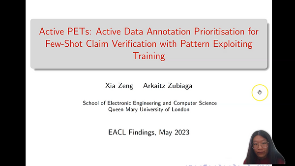 Active PETs: Active Data Annotation Prioritisation for Few-Shot Claim Verification with Pattern ...