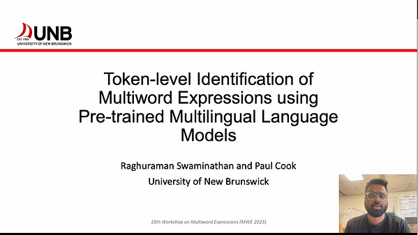 Underline Token Level Identification Of Multiword Expressions Using Pre Trained Multilingual 