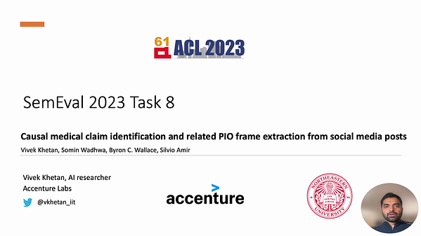 Underline | SemEval 2023 Task 8: Causal Medical Claim Identification and Related PIO Frame ...