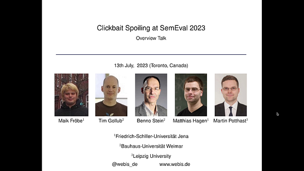 Underline | SemEval-2023 Task 5: Clickbait Spoiling Underline | SemEval-2023 Task 5: Clickbait Spoiling