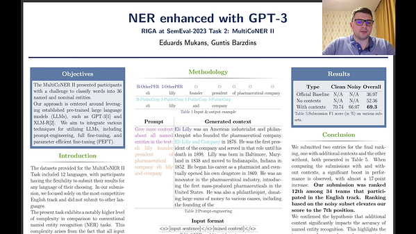 Underline | RIGA at SemEval-2023 Task 2: NER Enhanced with GPT-3 Underline | RIGA at SemEval-2023 Task 2: NER Enhanced with GPT-3