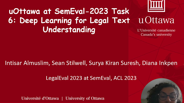 Underline | uOttawa at SemEval-2023 Task 6: Deep Learning for Legal ... Underline | uOttawa at SemEval-2023 Task 6: Deep Learning for Legal ...