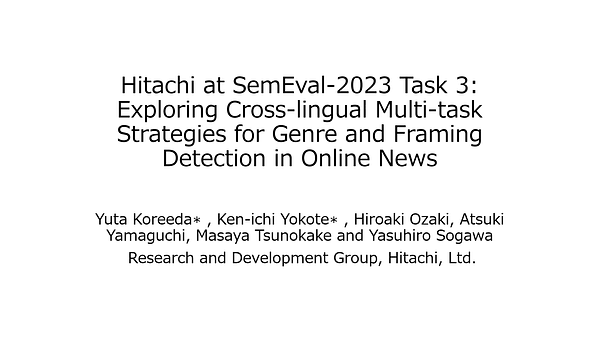 Underline | Hitachi at SemEval-2023 Task 3: Exploring Cross-lingual ... Underline | Hitachi at SemEval-2023 Task 3: Exploring Cross-lingual ...