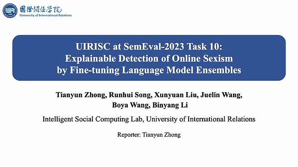 Underline | UIRISC at SemEval-2023 Task 10: Explainable Detection of ... Underline | UIRISC at SemEval-2023 Task 10: Explainable Detection of ...