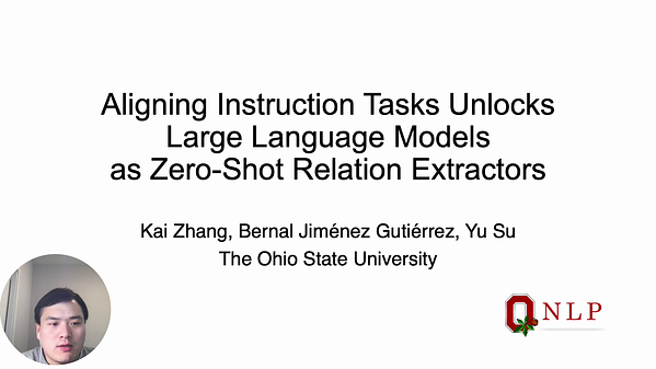 Underline | Aligning Instruction Tasks Unlocks Large Language Models as Zero-Shot Relation ...