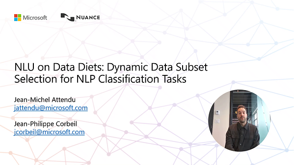 Underline | NLU on Data Diets: Dynamic Data Subset Selection for NLP Classification Tasks Jean ...