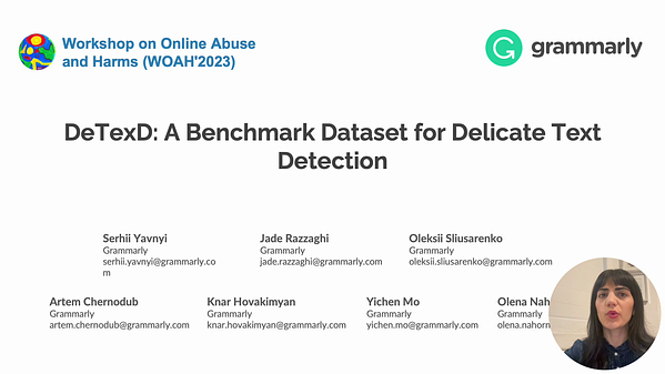 Underline | DeTexD: A Benchmark Dataset for Delicate Text Detection Underline | DeTexD: A Benchmark Dataset for Delicate Text Detection