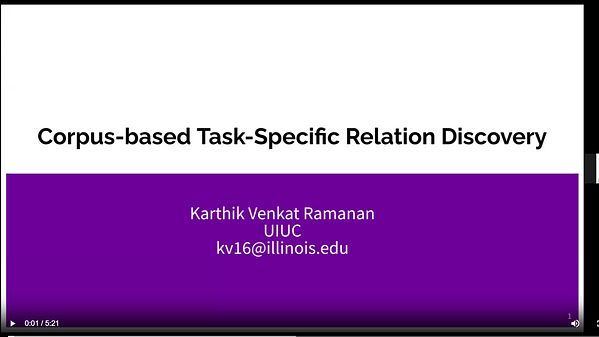 Underline | Corpus-Based Task-Specific Relation Discovery