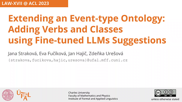 Underline | Extending an Event-type Ontology: Adding Verbs and Classes ...