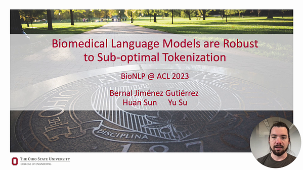 Underline | Biomedical Language Models are Robust to Sub-optimal Tokenization