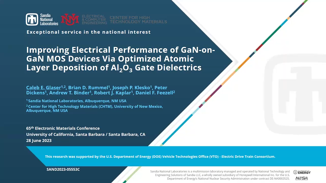 Underline | Improving Electrical Performance of GaN-on-GaN MOS Devices ...