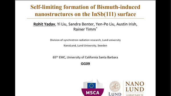 Underline | Self-Limiting Formation of Bismuth-Induced Nanostructures on the InSb(111) Surface