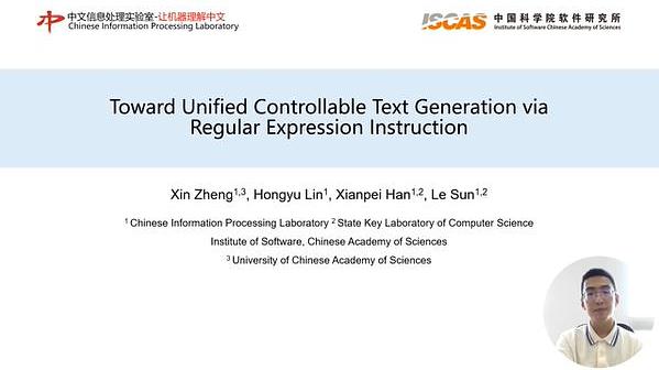 Underline | Toward Unified Controllable Text Generation via Regular Expression Instruction