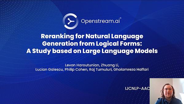 Reranking for Natural Language Generation from Logical Forms: A Study based on Large Language ...