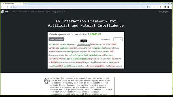 IFAN: An Explainability-Focused Interaction Framework for Humans and ...