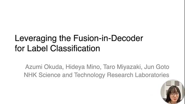 Underline | Leveraging the Fusion-in-Decoder for Label Classification