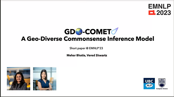 Underline | GD-COMET: A Geo-Diverse Commonsense Inference Model | VIDEO