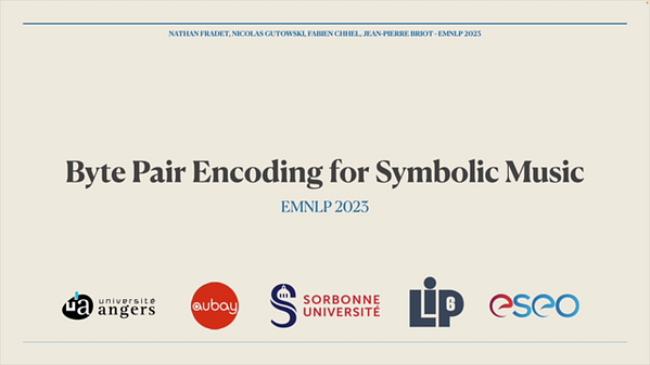Underline | Byte Pair Encoding for Symbolic Music Underline | Byte Pair Encoding for Symbolic Music