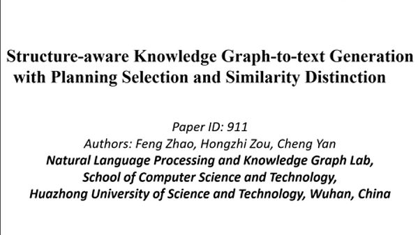 Underline | Structure-aware Knowledge Graph-to-text Generation with Planning Selection and ...