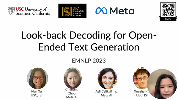 Underline | Look-back Decoding for Open-Ended Text Generation Underline | Look-back Decoding for Open-Ended Text Generation