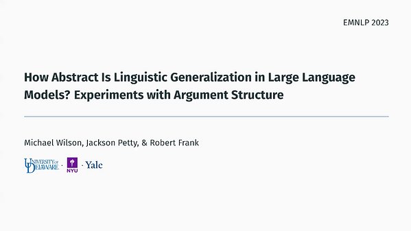 Underline | How Abstract Is Linguistic Generalization in Large Language Models? Experiments with ...