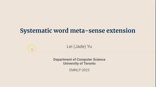 Underline | Systematic word meta-sense extension