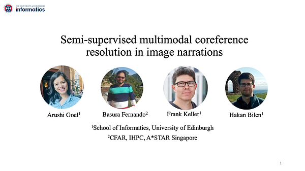 Underline | Semi-supervised multimodal coreference resolution in image narrations