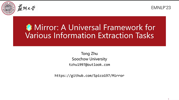 Underline Mirror A Universal Framework For Various Information