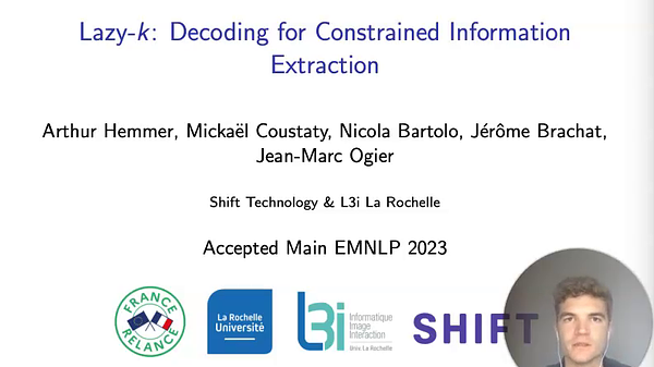 Lazy-k Decoding: Constrained Decoding for Information Extraction | Underline