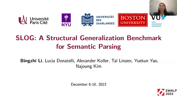 Underline | SLOG: A Structural Generalization Benchmark for Semantic Parsing