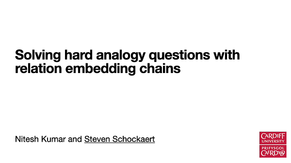 Solving Hard Analogy Questions with Relation Embedding Chains | Underline