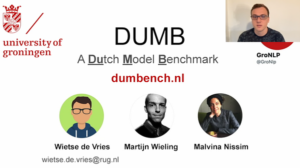 DUMB: A Benchmark for Smart Evaluation of Dutch Models | Underline