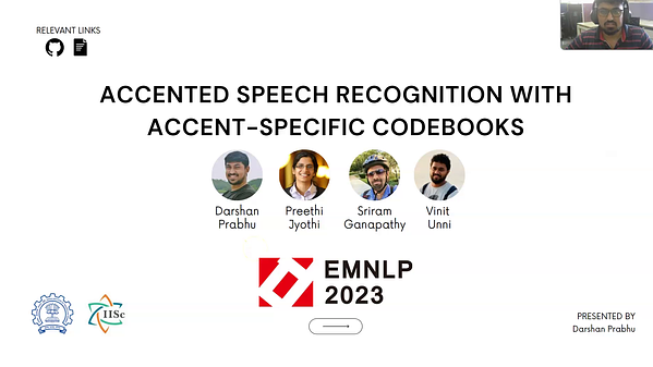 Underline Accented Speech Recognition With Accent Specific Codebooks