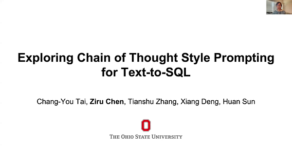 Underline | Exploring Chain of Thought Style Prompting for Text-to-SQL Underline | Exploring Chain of Thought Style Prompting for Text-to-SQL