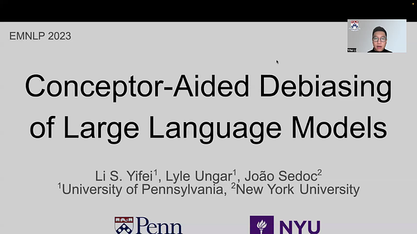 Underline Conceptor Aided Debiasing Of Large Language Models