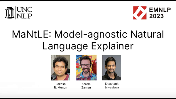 Underline | MaNtLE: Model-agnostic Natural Language Explainer | VIDEO
