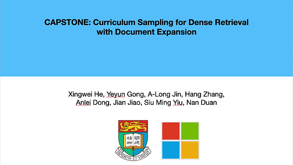 Underline | CAPSTONE: Curriculum Sampling for Dense Retrieval with ... Underline | CAPSTONE: Curriculum Sampling for Dense Retrieval with ...