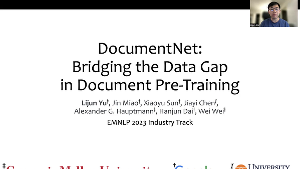 Underline | DocumentNet: Bridging the Data Gap in Document Pre-training