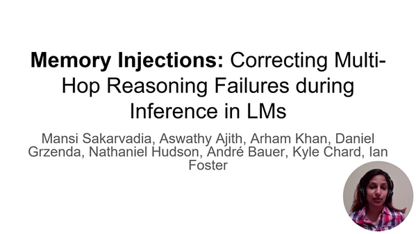 Memory Injections: Correcting Multi-Hop Reasoning Failures during Inference in Transformer-Based ...