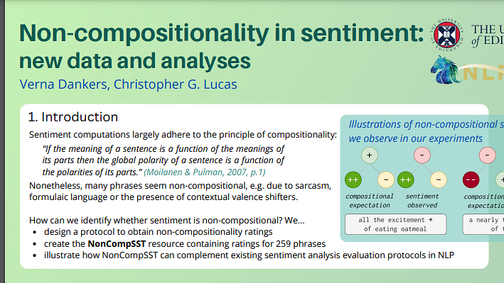 Underline Non Compositionality In Sentiment New Data And Analyses