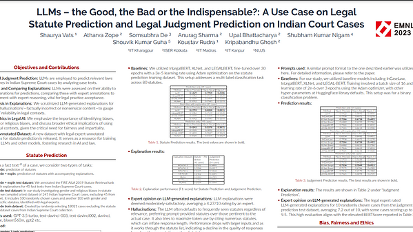 Underline | LLMs -- the Good, the Bad or the Indispensable?: A Use Case on Legal Statute ...