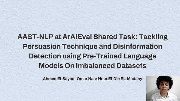 Underline | AAST-NLP at ArAIEval Shared Task: Tackling Persuasion ... Underline | AAST-NLP at ArAIEval Shared Task: Tackling Persuasion ...