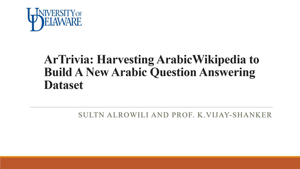 ArTrivia: Harvesting Arabic Wikipedia to Build A New Arabic Question Answering Dataset | VIDEO ...
