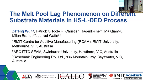 The Melt Pool Dynamics on Different Substrate Materials In High-Speed ...