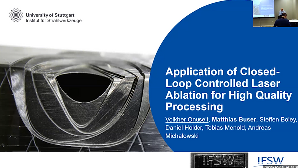 Underline | Application of Closed-Loop Controlled Laser Ablation for High Quality Processing